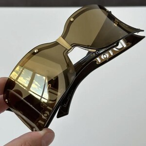 Christian DIOR Sunglasses PARABOLE 2 Oversized Mask BROWN Bronze 2000s ...