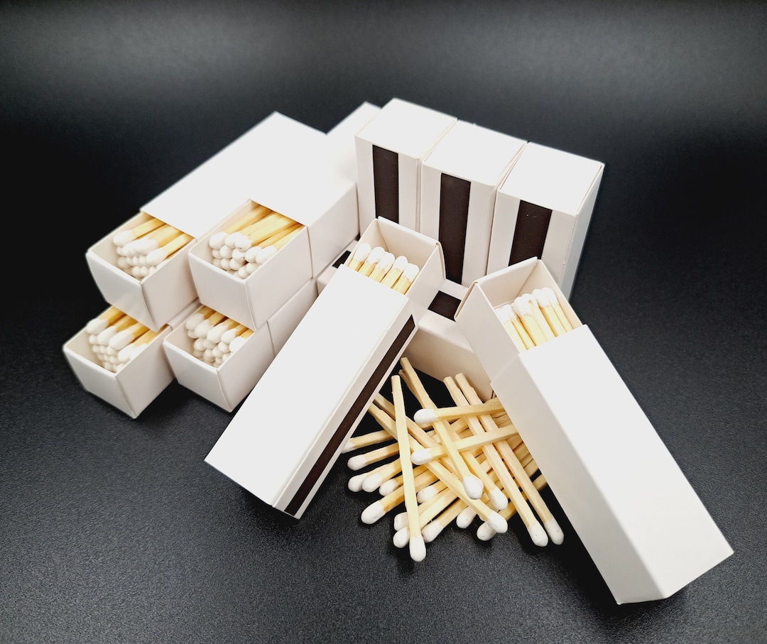Handpicked White Matchboxes for Weddings or Parties Come in Sets of 10 ...
