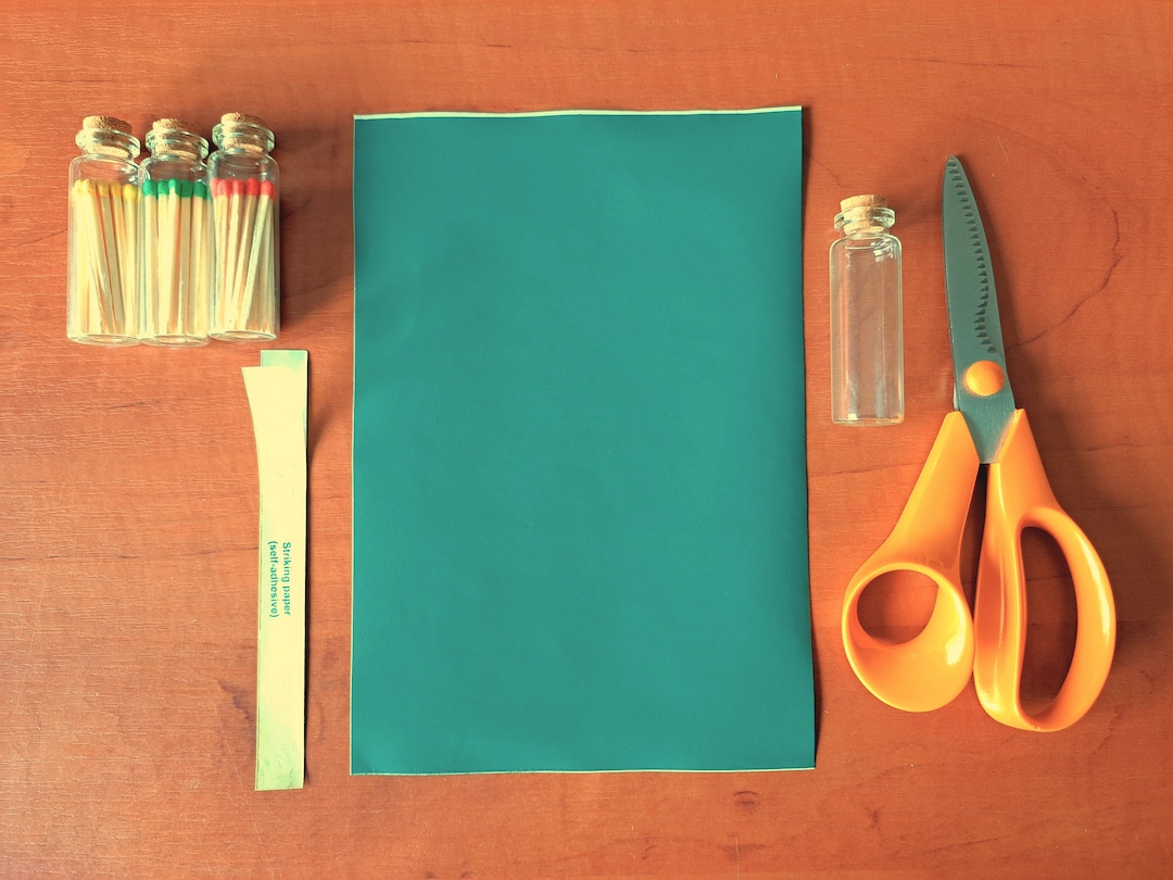 Match Strike Paper Friction Sheets. Forrest Green Striking Paper (self ...
