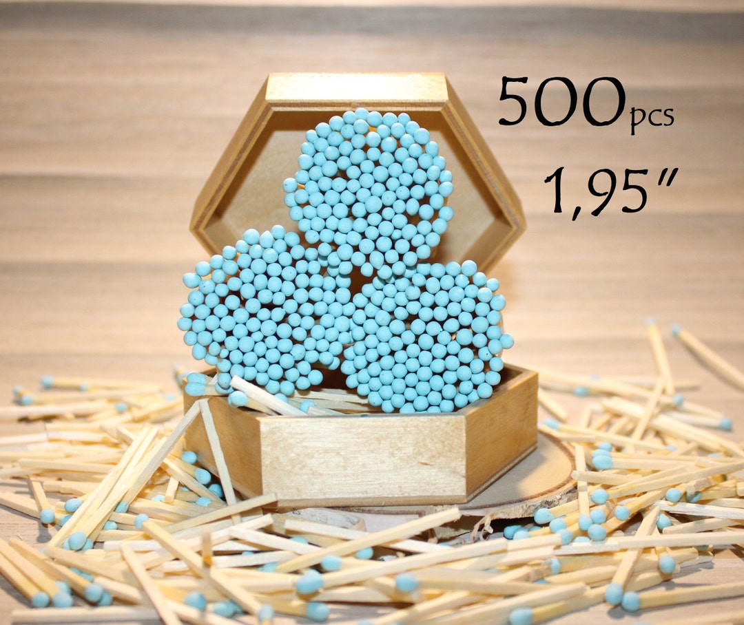 500 Baby Blue Design Party Wedding Matches. Apothecary Jar Light Baby ...