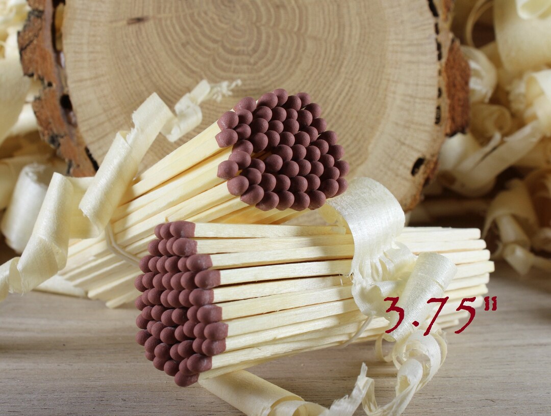 Light Brown Tips Party Wedding Candle Jar Matches. Match Supply ...