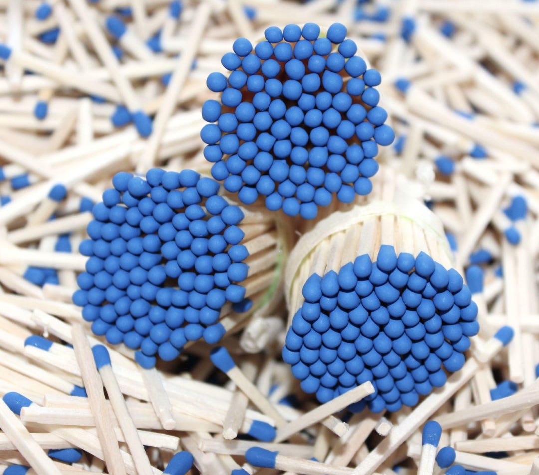 100 Blue Design Party Wedding Matches. the Apothecary Jar Blue Matches ...