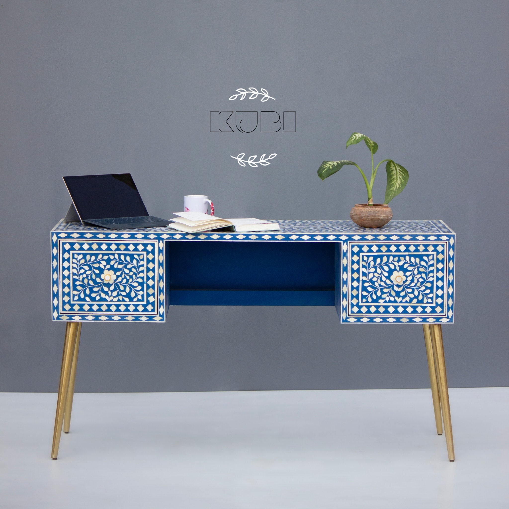 Bone Inlay work desk Bone Inlay Desk Optical Bone Inlay desk Laptop ...
