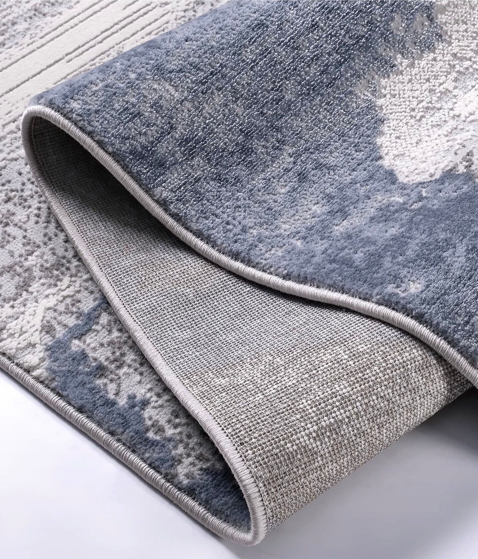 Blue Abstract Area Rug: Modern Living Room Carpet - Etsy