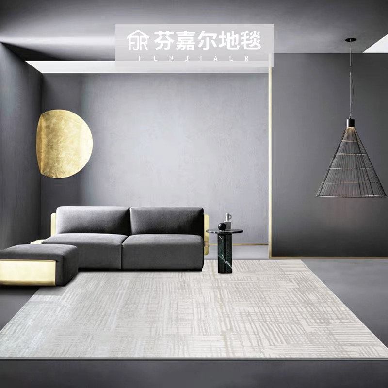 Grey Rug for Living Room Abstract Carpet Neutral Striped Area Rug ...