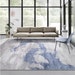 Blue Abstract Area Rug: Modern Living Room Carpet - Etsy