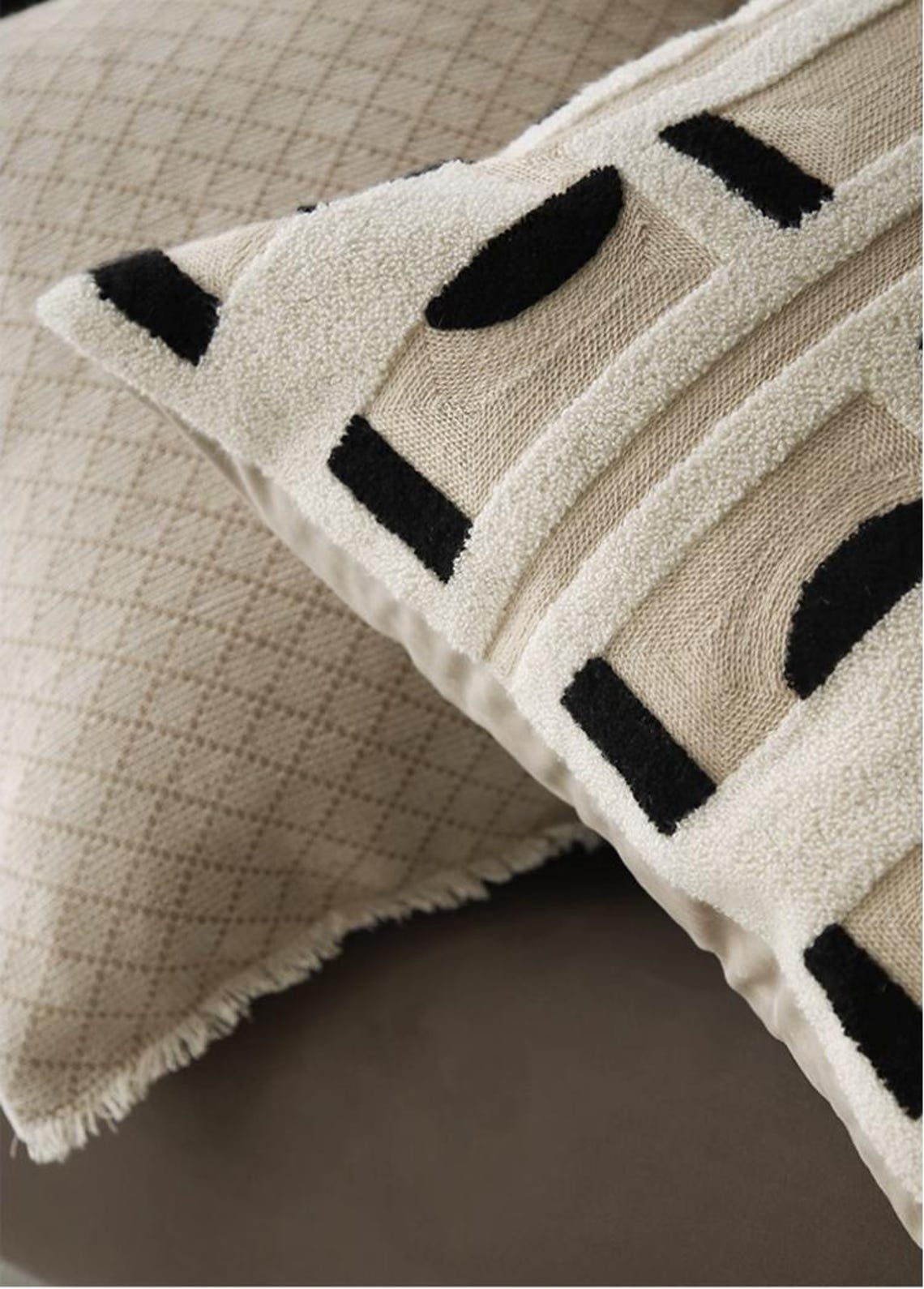 Luna Grid Tufted Cushion Cover - Etsy