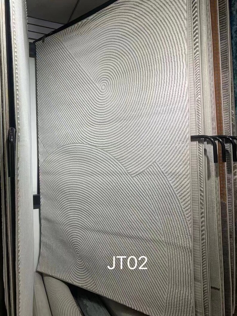 Grey Swirl Rug for Living Room Neutral Geometric Rug 200x290cm - Etsy