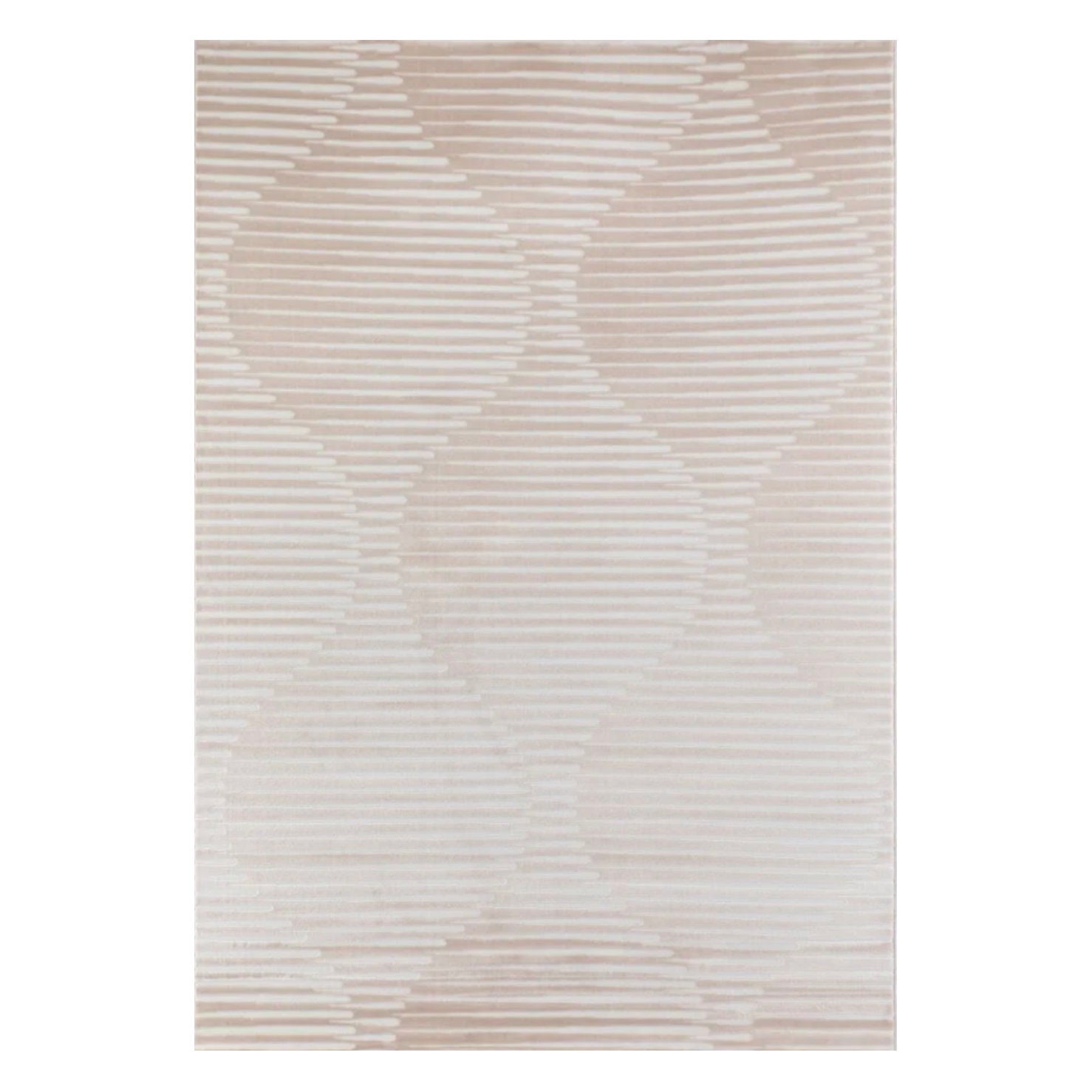 Muted Taupe Abstract Rug for Living Room Striped Carpet Modern Area Rug ...