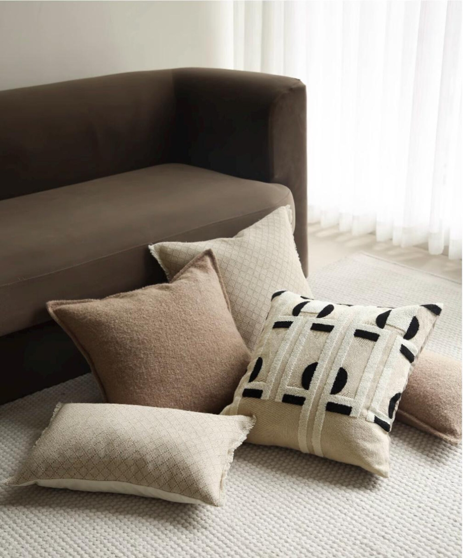 Luna Grid Tufted Cushion Cover - Etsy