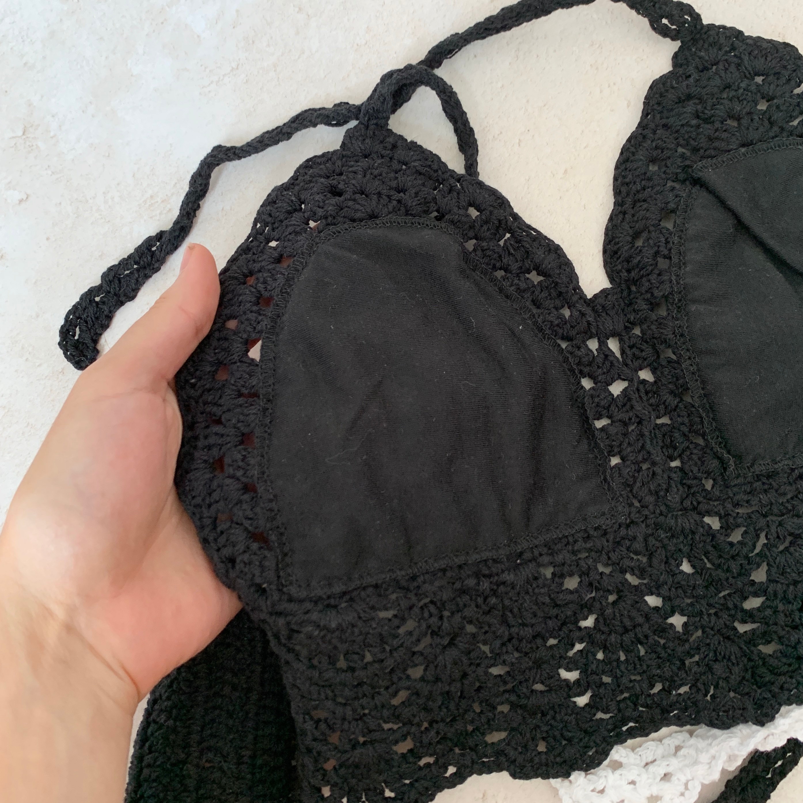 Crochet Crop Top Knitted Boho Bra White - Etsy UK