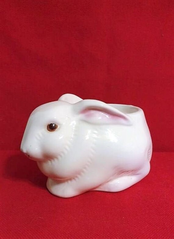 Avon Handcrafted Porcelain Bunny Planter/rabbit - Etsy