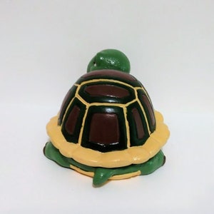 Vintage Ceramic Turtle Trinket Box Hand Painted/turtle/trinket Box ...