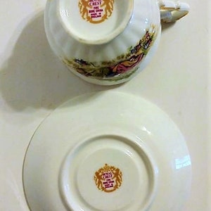 Royal Crest Fine Bone China Colonial Vintage Tea Cup and Saucer England ...