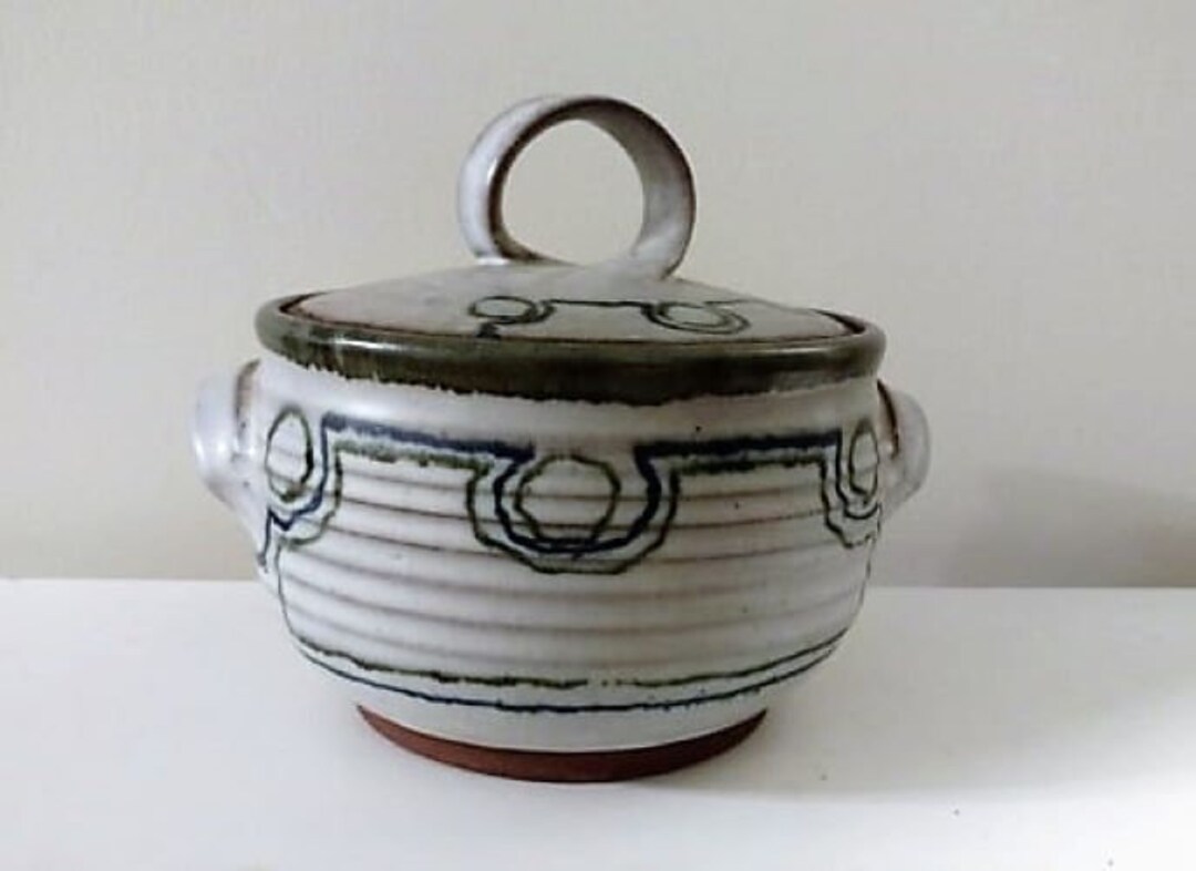 Vintage Hand Thrown Stoneware Pottery Tureen - Etsy