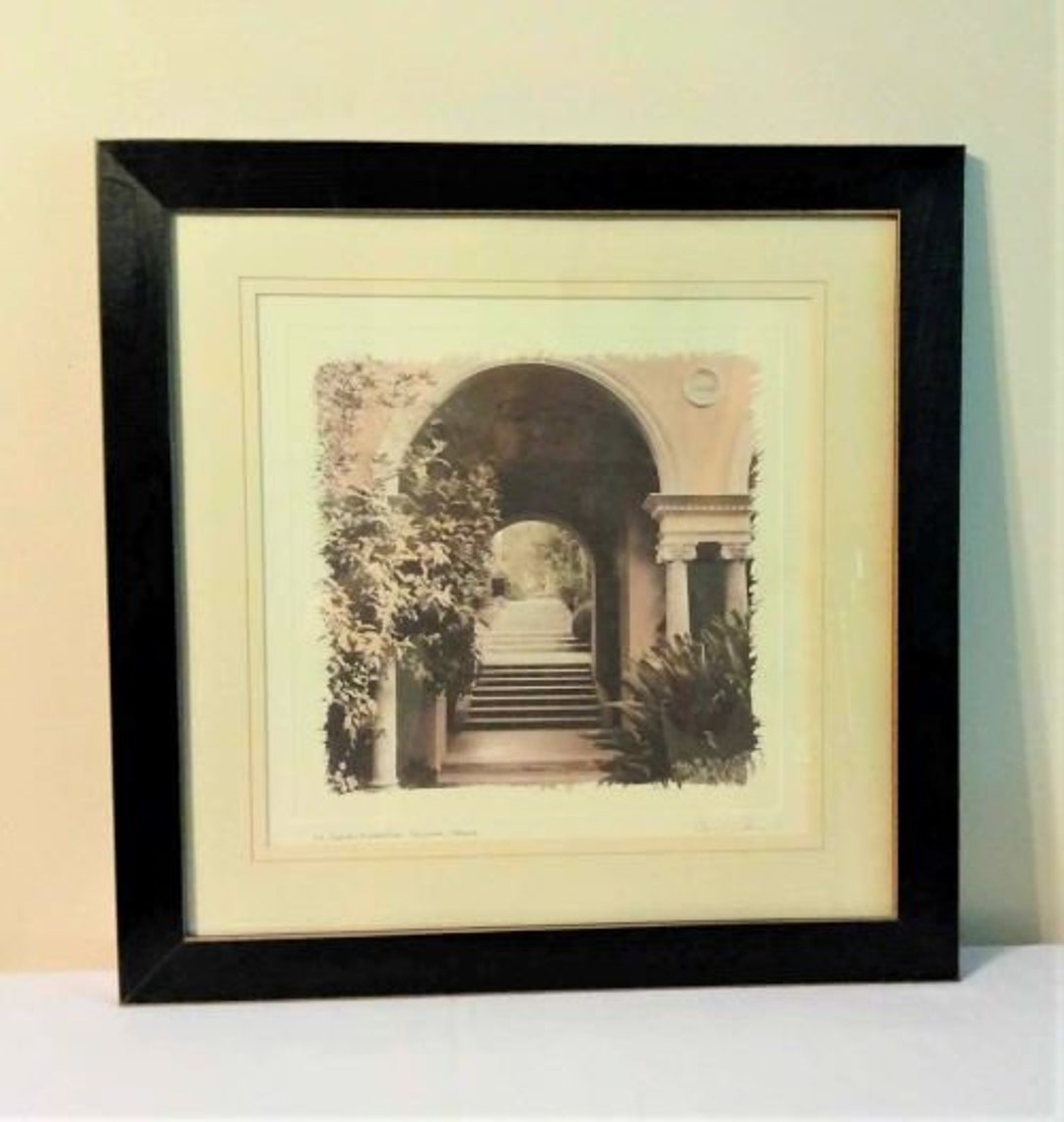 Vintage Alan Blaustein European Garden 18 1/2 X 18 1/2 Offset ...