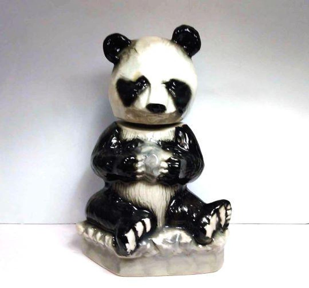 Vintage 1972 Ezra Brooks Black and White Panda Bear Liquor Decanter ...