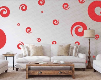 Large Swirl Wall Decal - Etsy