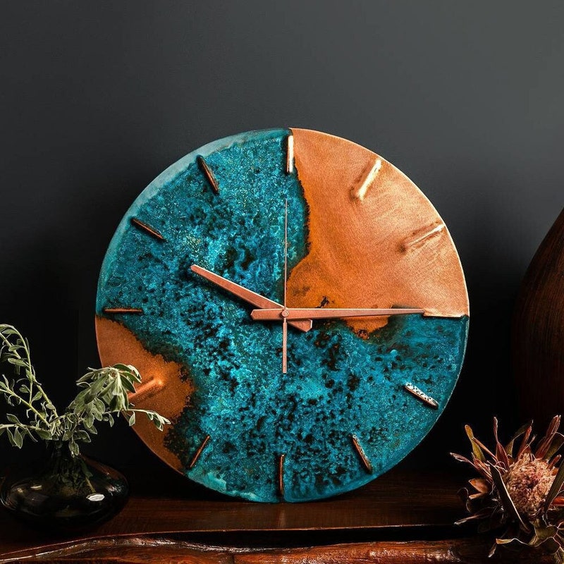 Copper Wall Clock - Etsy