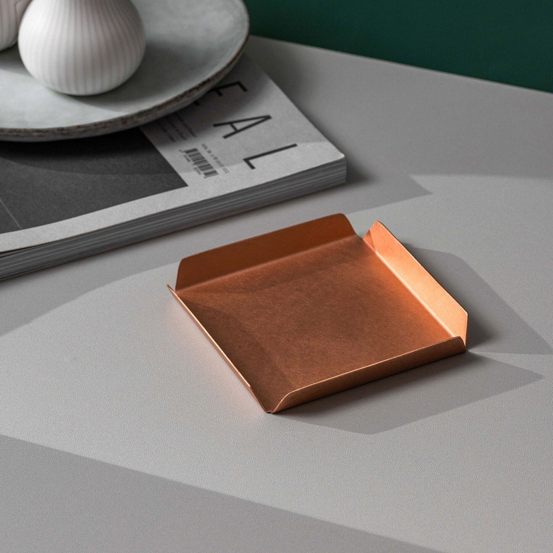 Copper Tray Brushed Small | Copper Candle Tray | Copper Trinket Tray ...