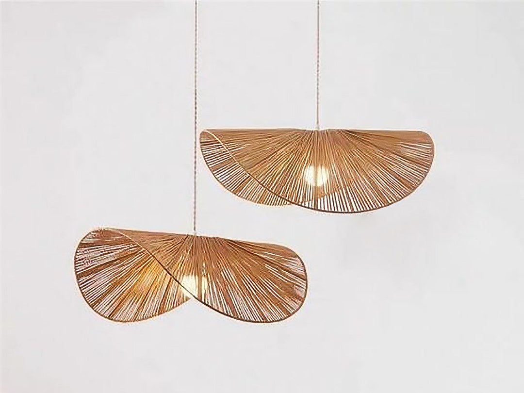 Pendant Light Stile Balinese, Raffia Chandelier, Boho Lighting, Boho ...