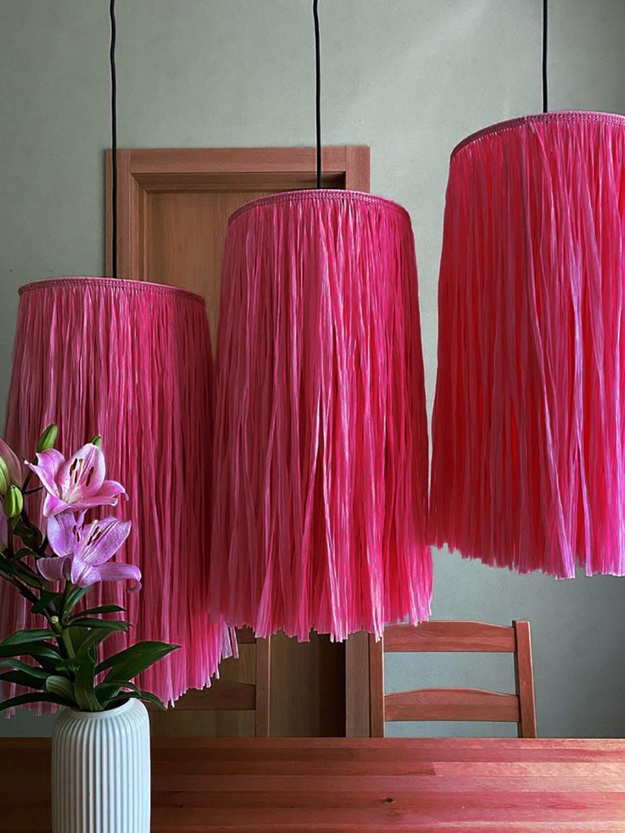 Pendant Light Stile Balinese, Raffia Chandelier, Boho Lighting, Boho ...