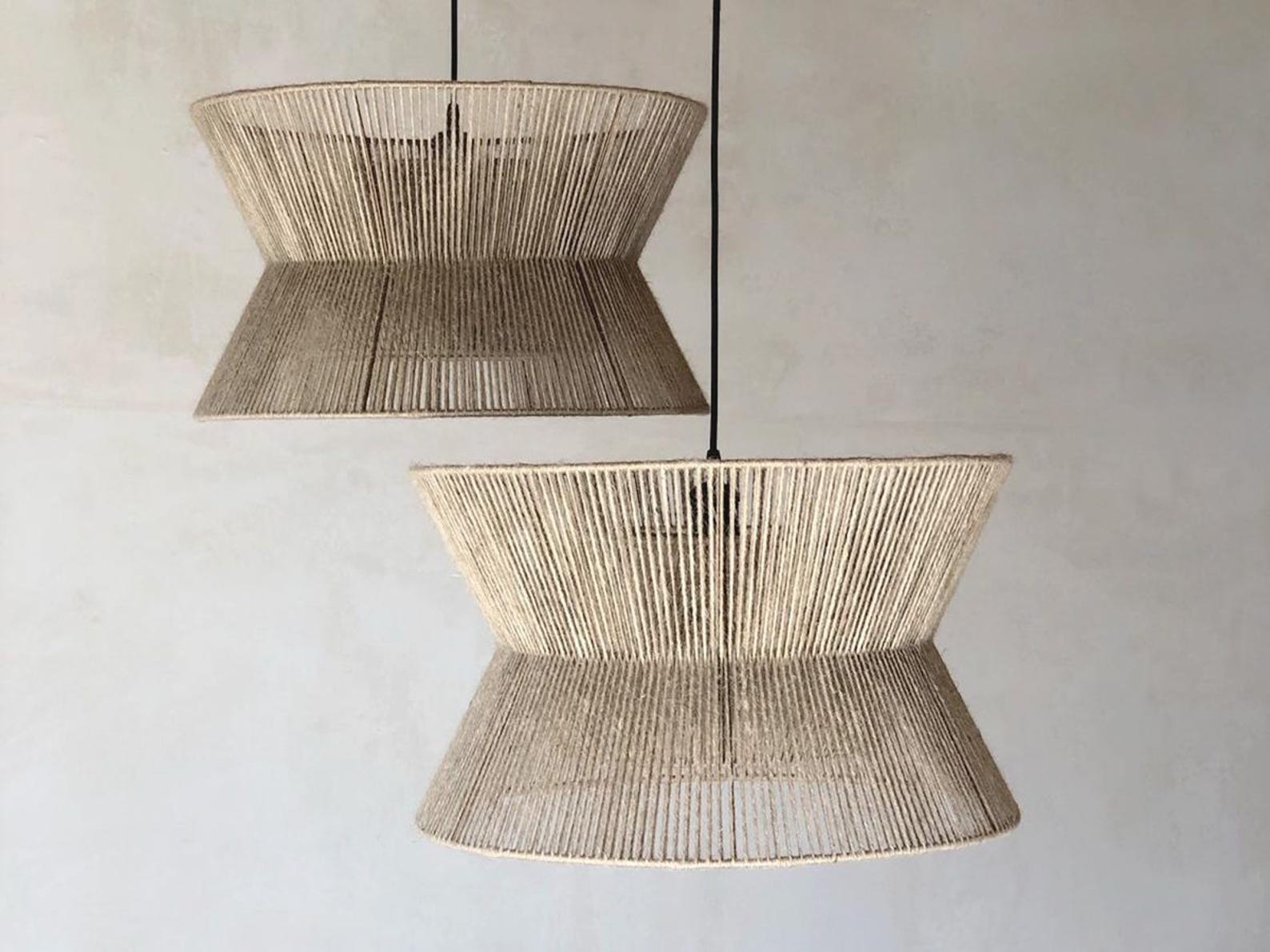 Jute Hanging Lantern, Unique Jute Chandelier, Chandelier for Cafe ...