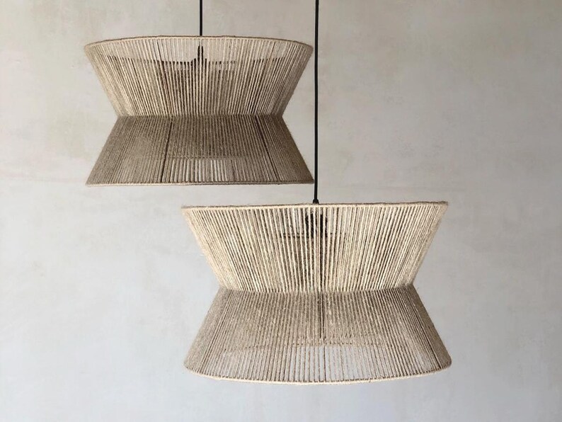 Jute Hanging Lantern, Unique Jute Chandelier, Chandelier for Cafe ...