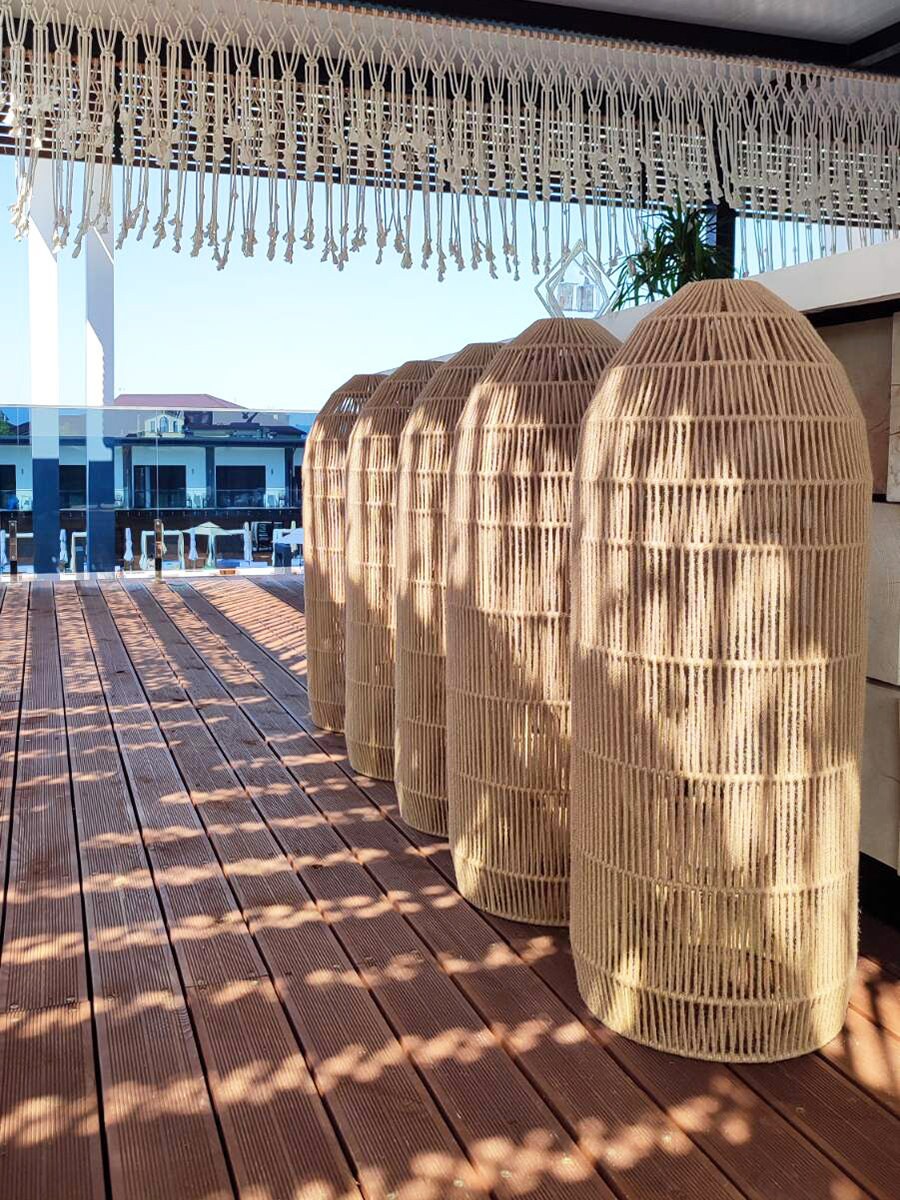 Boho Pendant Light Boho Lighting Jute Fringe Chandelier - Etsy