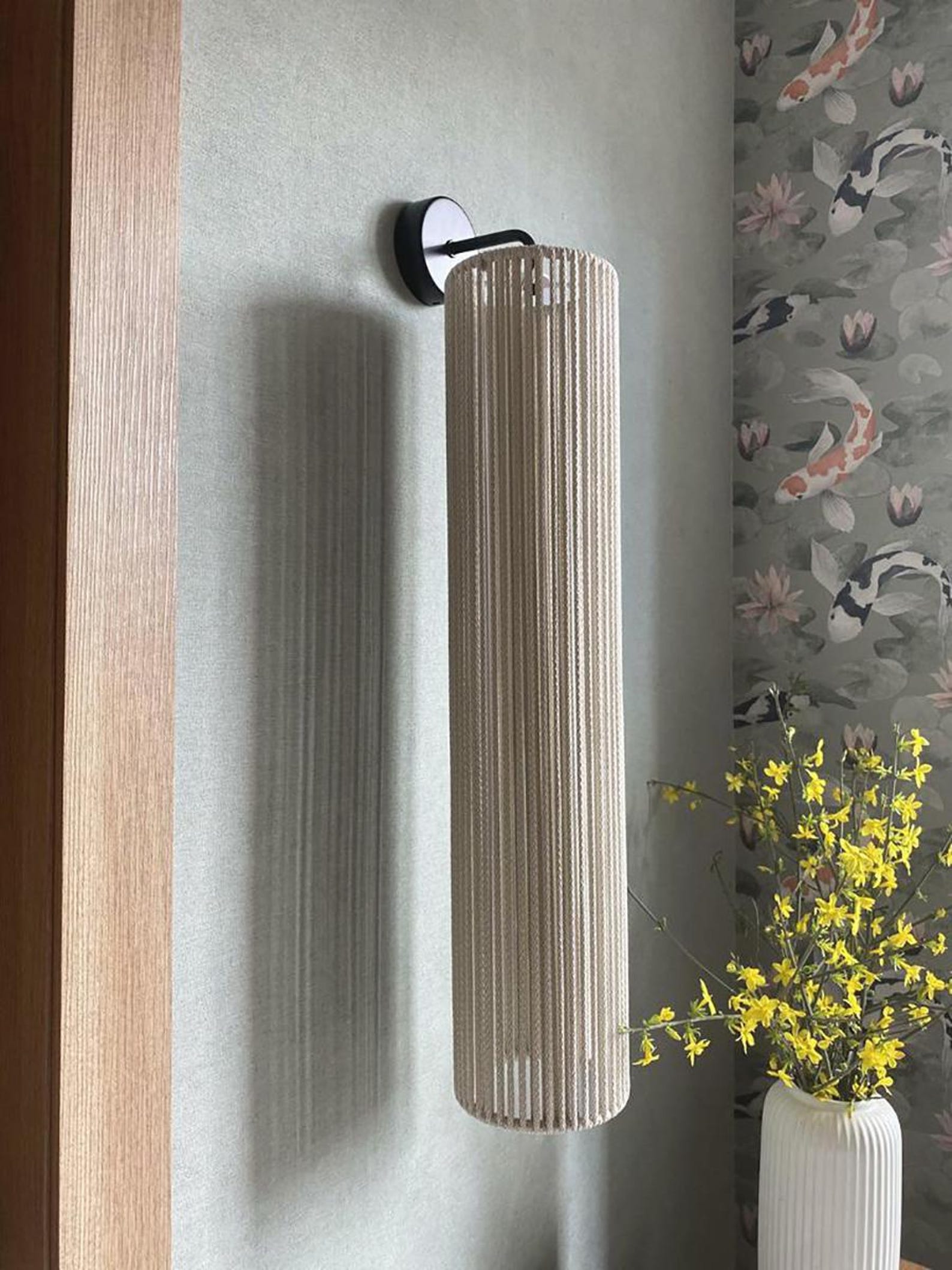 Sconce Lantern Cylinder, Minimalist Style Sconce, Unique Handmade ...