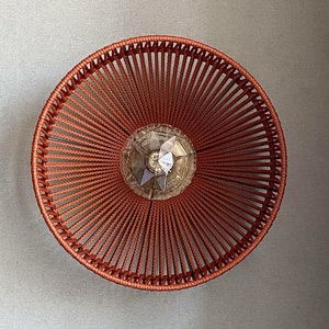 Macrame Hanging Lantern Cap, Minimalist Style Pendant Lamp, Boho ...