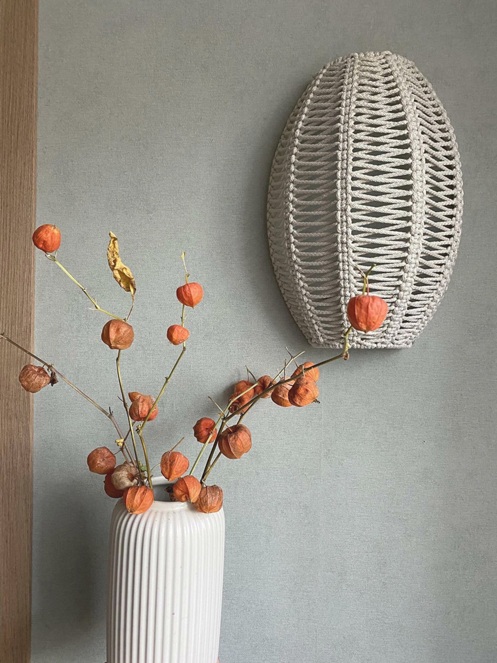 SET Contemporary Hand Woven Lamp and Sconce, Woven Lamp, Magic Light ...