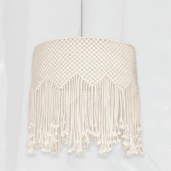 Macrame Hanging Lamp - Etsy