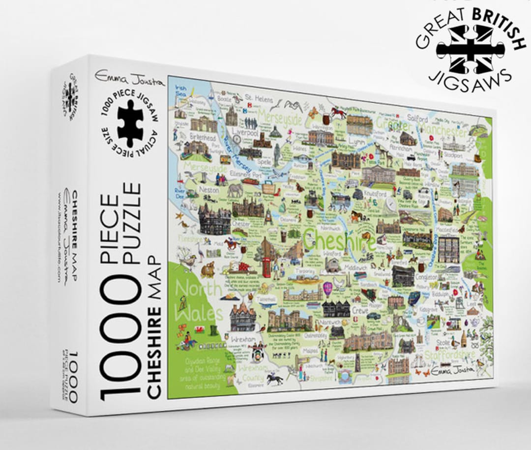 Cheshire Map Jigsaw Puzzle: 1000 Piece Illustrated County Map - Etsy UK