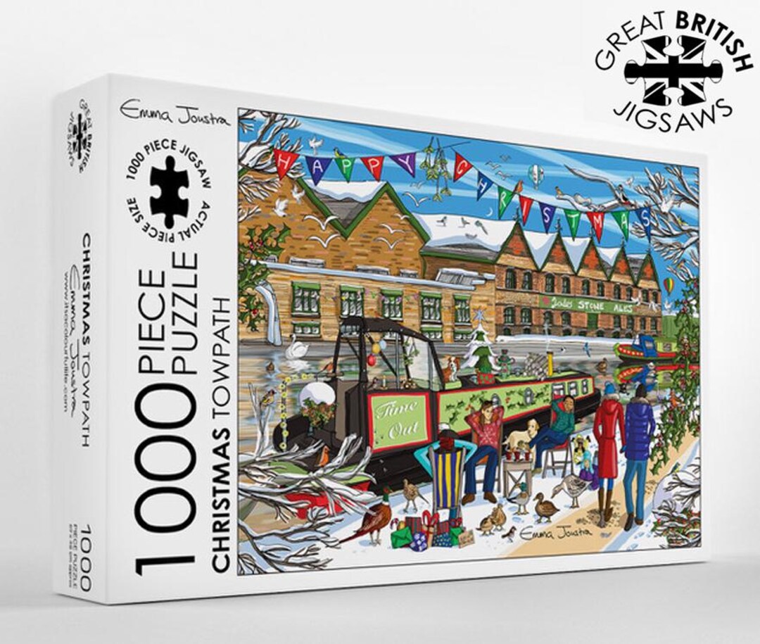 Christmas Towpath 1,000 Piece Jigsaw Puzzle. A Beautiful Canal Side ...