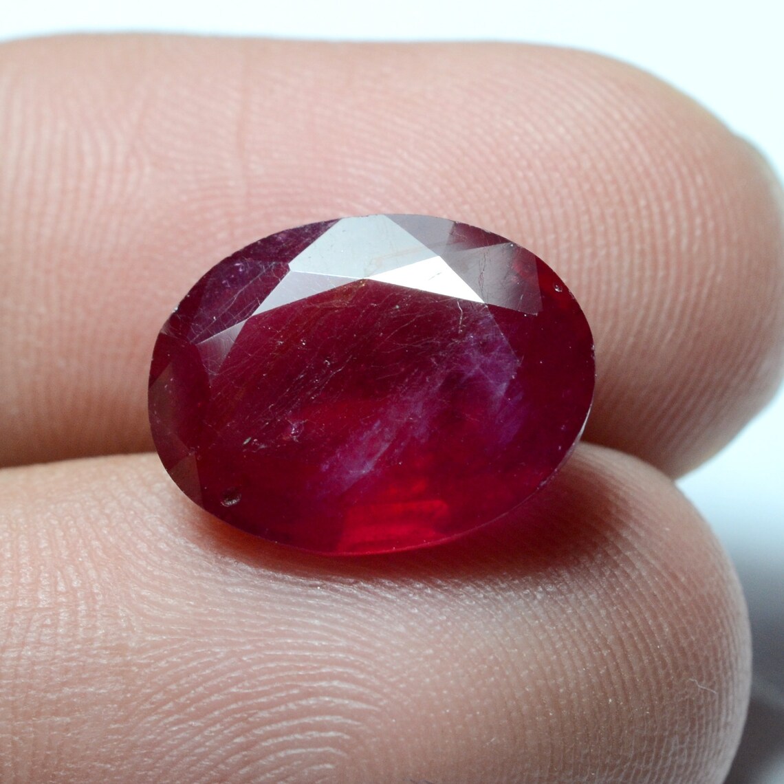 AAA Qualité Facetted Red Sapphire Oval Shape Loose - Etsy France