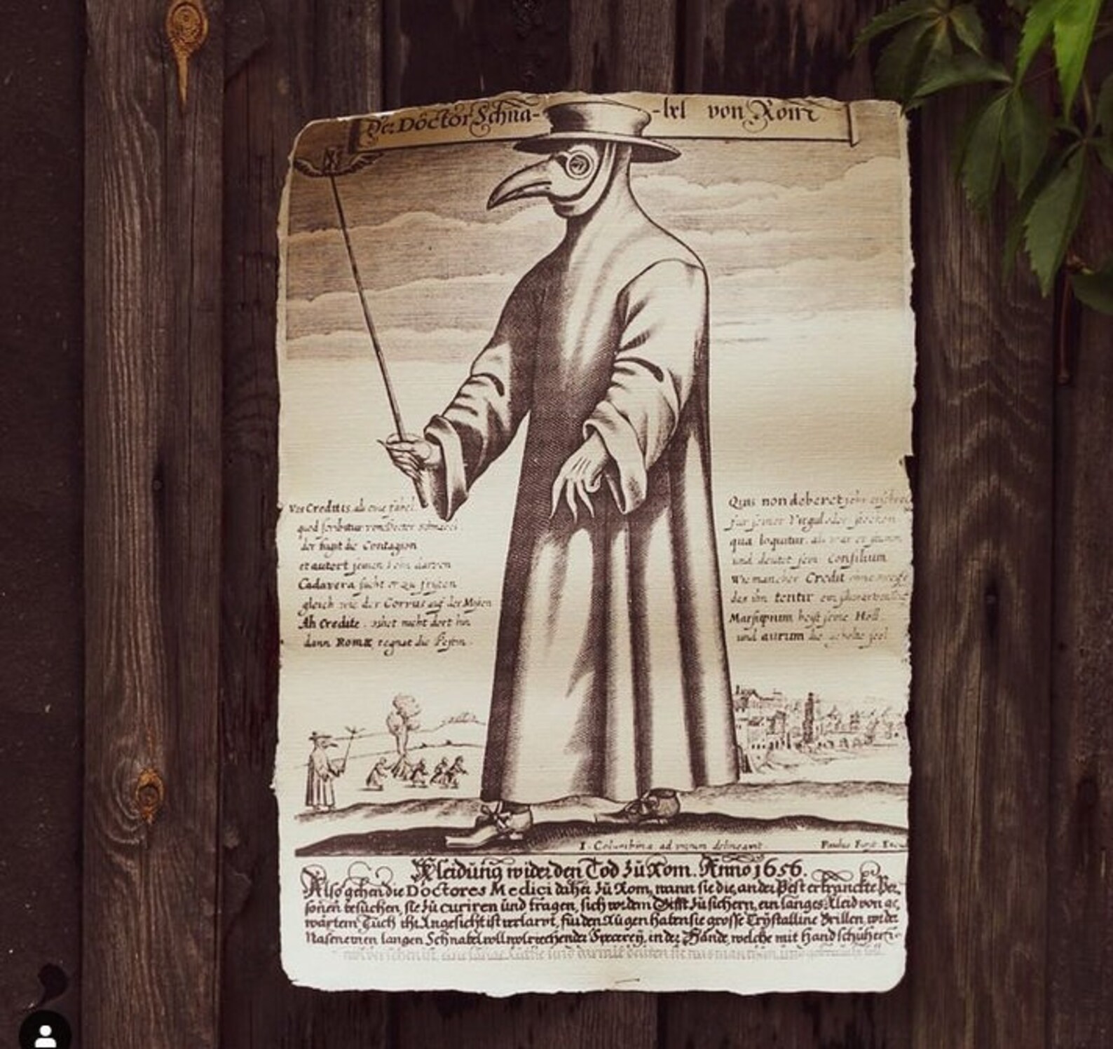 Plague Doctor Poster. Handmade Handcraft Big Poster. Jagged - Etsy