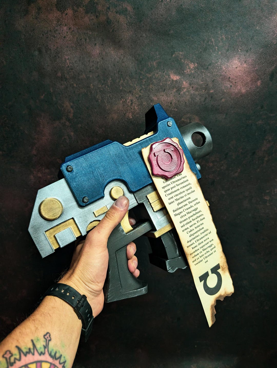 Ultramarine Warhammer 40K BOLTER Pistol 1:1 Replica From Game. Cosplay ...