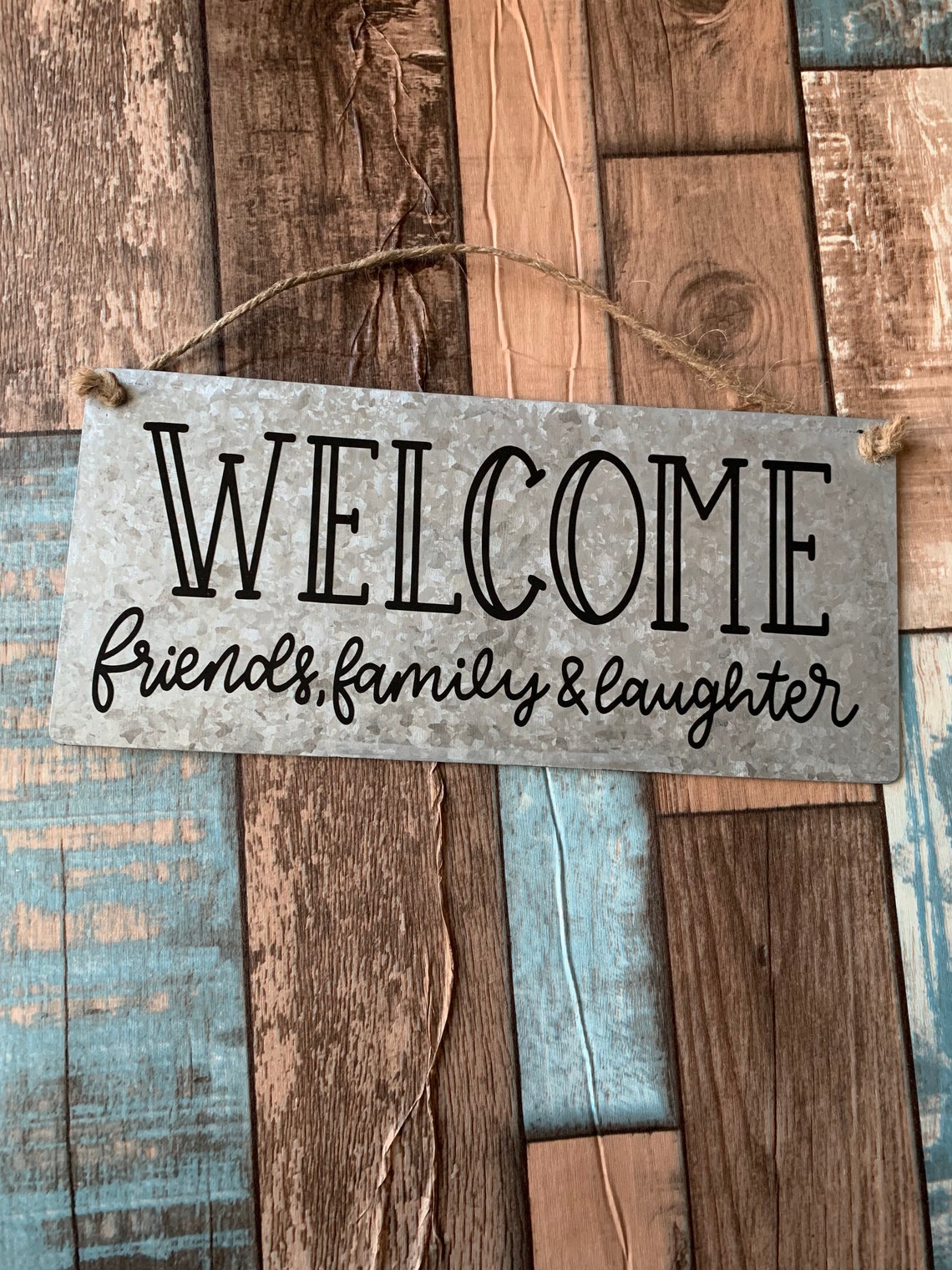 Hanging Galvanized Tin Signs, Farmhouse Decor, Rustic Decor, Rae Dunn ...