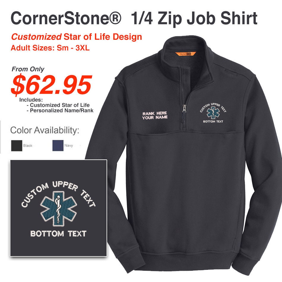 Custom EMS Job Shirt embroidered sweatshirt fire apparel | Etsy
