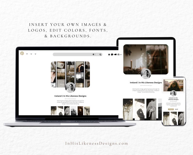 Canva Pinterest Cover Templates | Pinterest Template | Branding ...