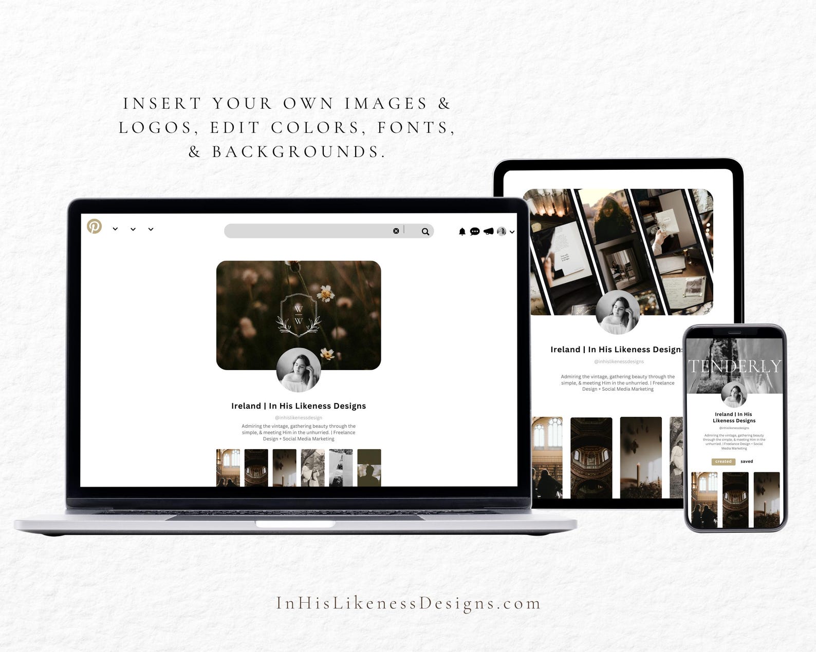 Canva Pinterest Cover Templates | Pinterest Template | Branding ...