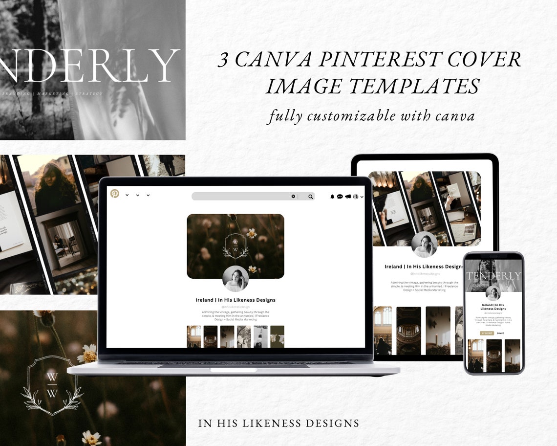 Canva Pinterest Cover Templates Pinterest Template Branding Design ...