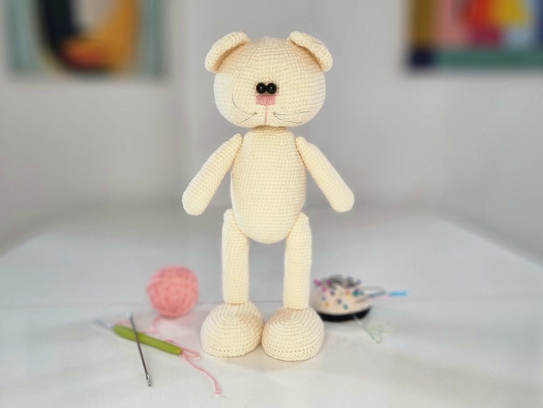 Crochet Pattern, PDF German, Tilda Cat, Pattern WITHOUT Clothes ...