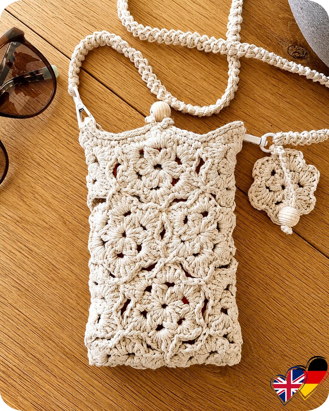 Small Crochet Crossbody Bag Pattern PDF, Raffia or Cotton Cord Purse ...