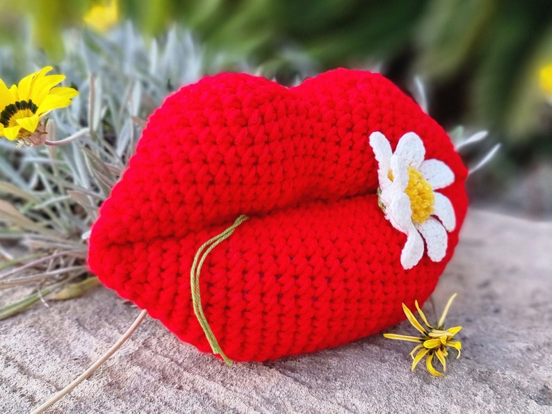 Crochet Pattern, PDF, Deu, Eng, Crochet Lips, Monroe Lips, Red Lips ...
