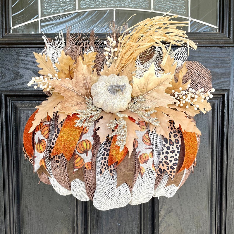 3d Pumpkin Wreath - Etsy
