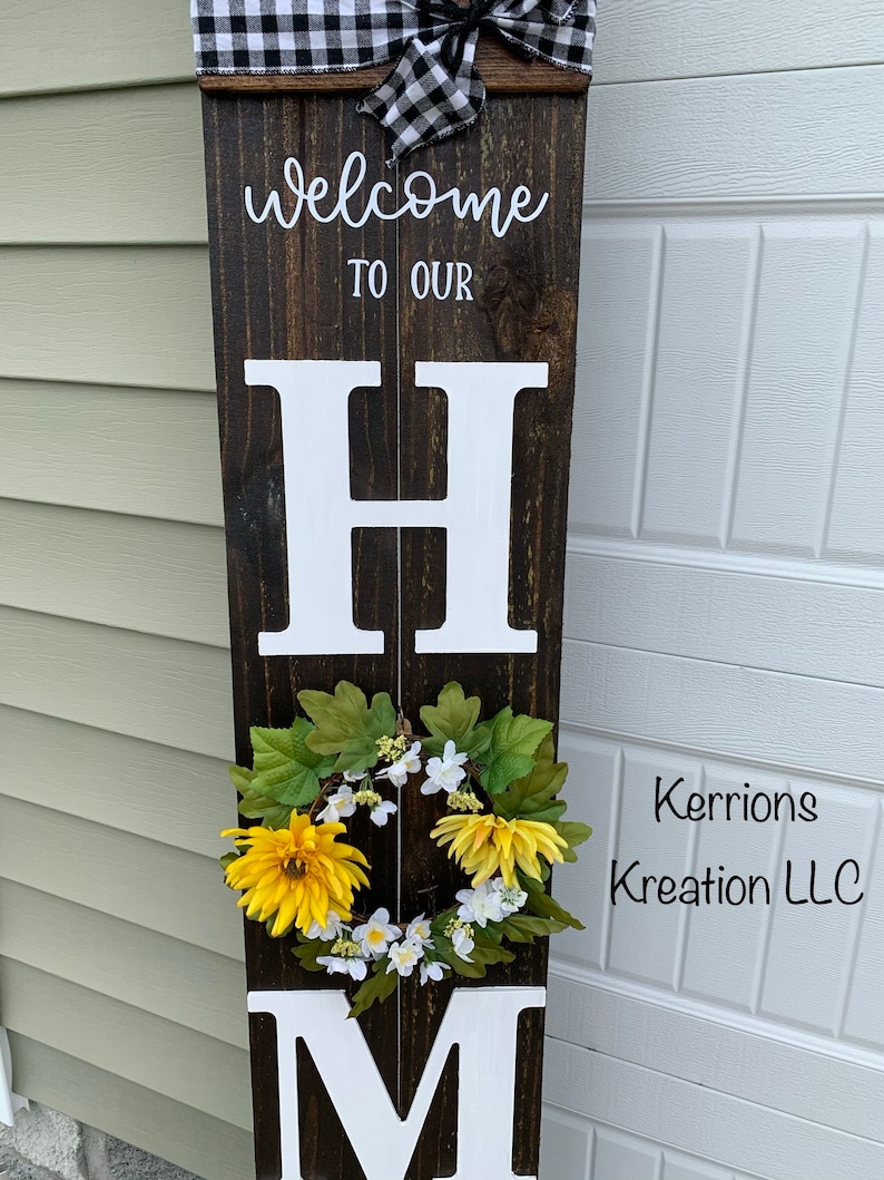 Personalized Home Sign Vertical Home Sign Welcome to Our - Etsy