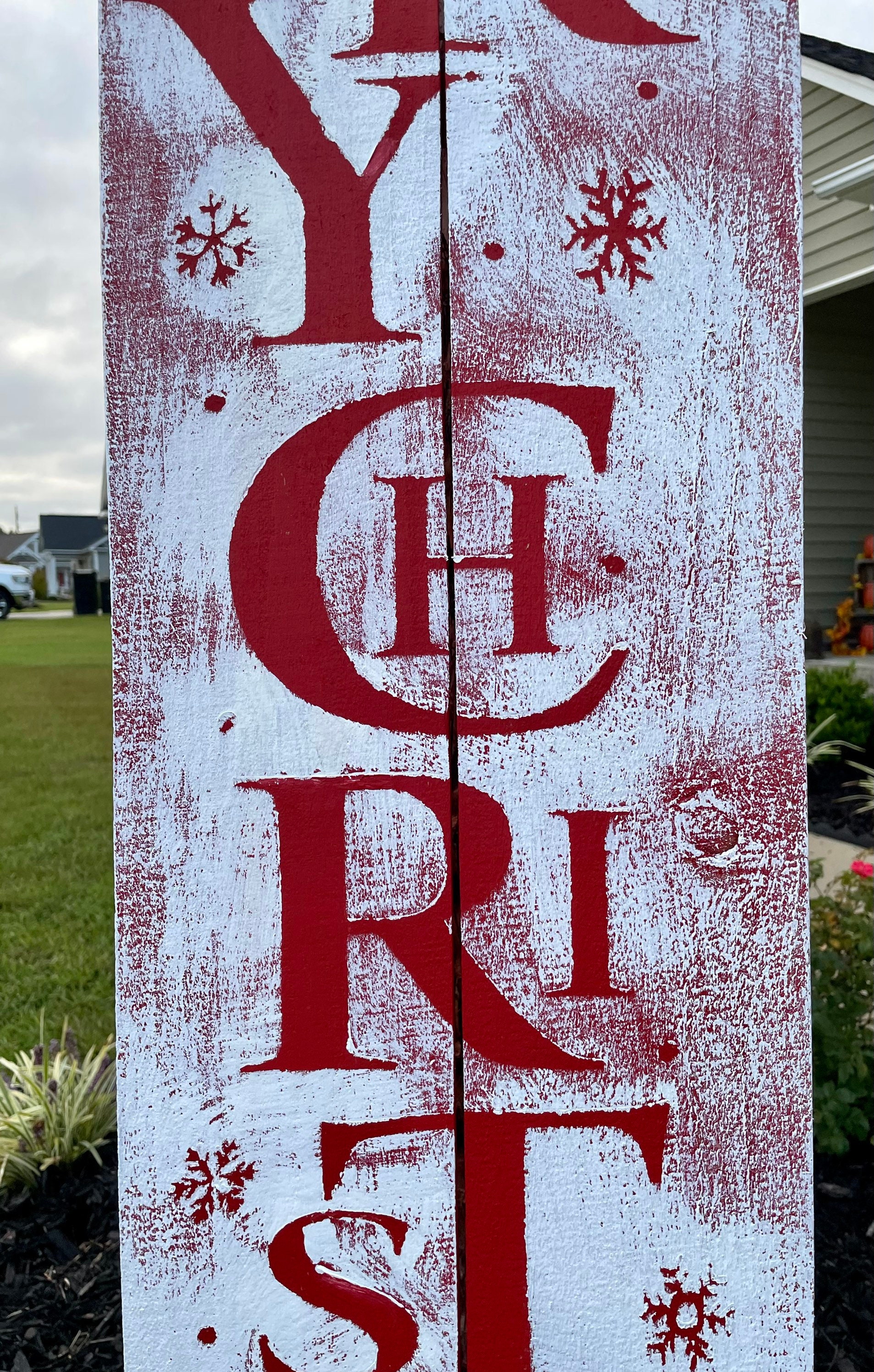 Handmade Christmas Welcome Sign: Farmhouse Holiday Decor - Etsy