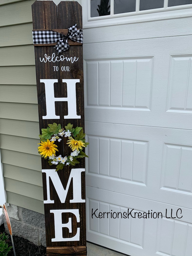 Personalized Home Sign Vertical Home Sign Welcome to Our - Etsy
